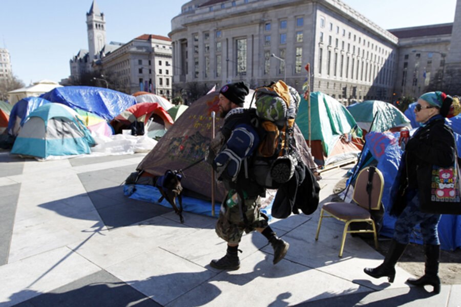 Occupy DC protesters reminded of no-camping ban by authorities ...