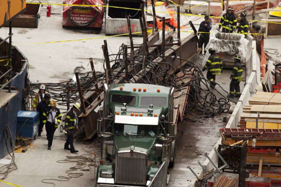WTC accident: Steel beams fall 40 stories with no injuries - CSMonitor.com