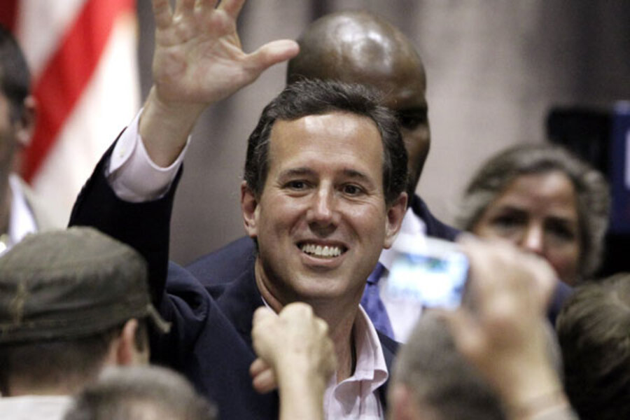 Fresh from Illinois defeat, Santorum looks south - CSMonitor.com