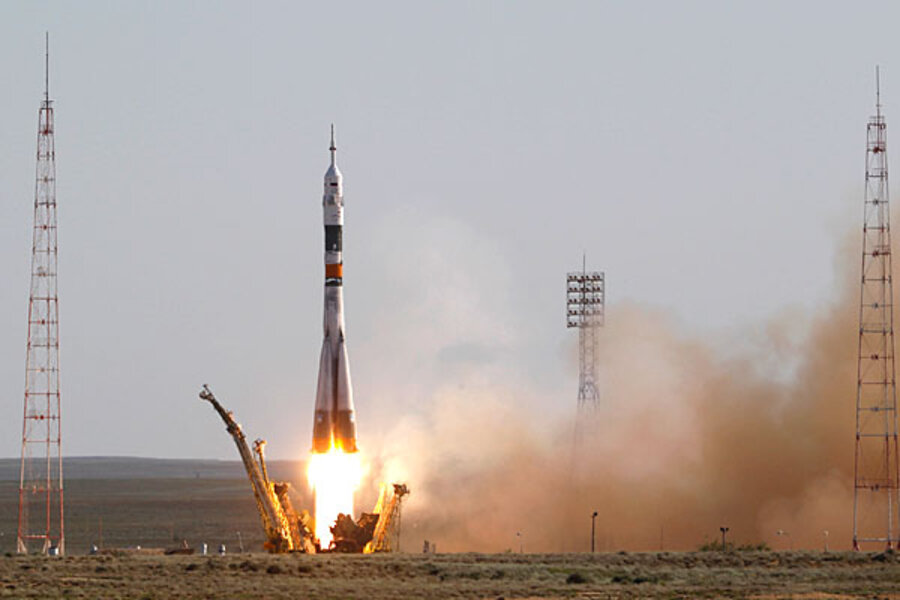 New three-man space-station crew blasts off in Soyuz spacecraft ...