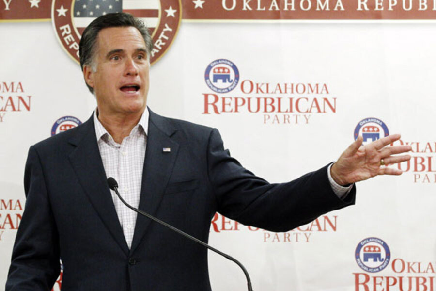 Romney stays firm on opposition to gay marriage - CSMonitor.com