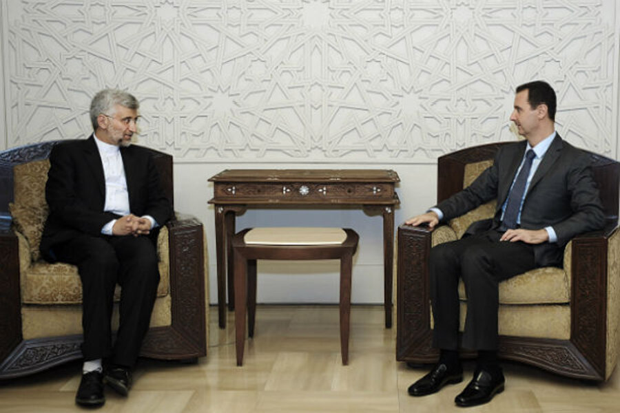 Syria's Assad gets Iran backing as fighting continues - CSMonitor.com