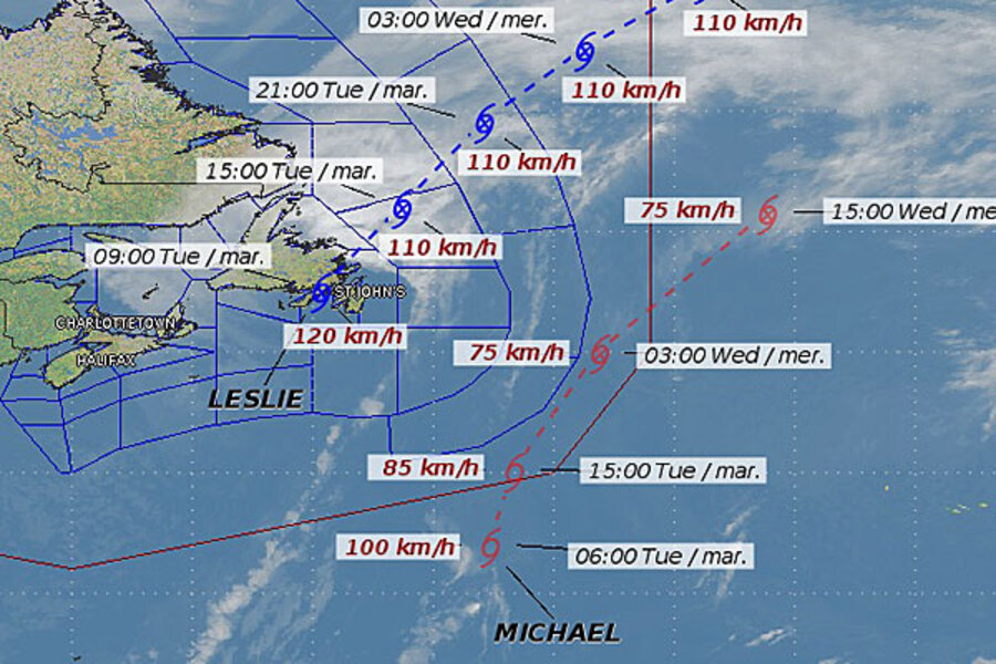 Tropical storm Leslie hammers Newfoundland - CSMonitor.com