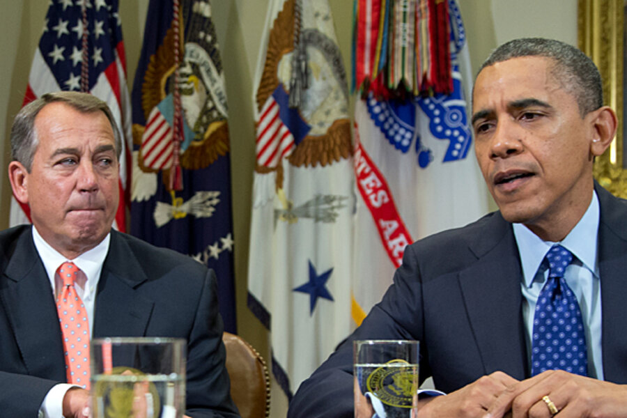 With wide gap, Obama and Boehner meet for 'fiscal cliff' talks ...