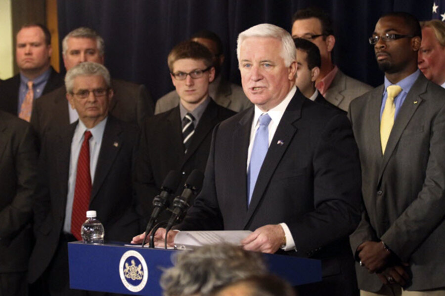 Gov. Tom Corbett to sue NCAA over Penn State sanctions - CSMonitor.com
