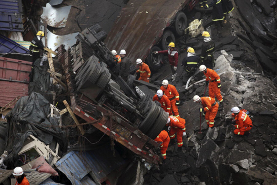China fireworks truck explosion causes deadly highway collapse ...