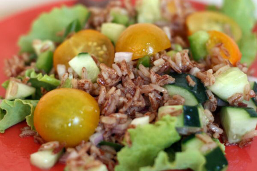 Too hot to cook? Almost no-cook harvest red rice salad - CSMonitor.com