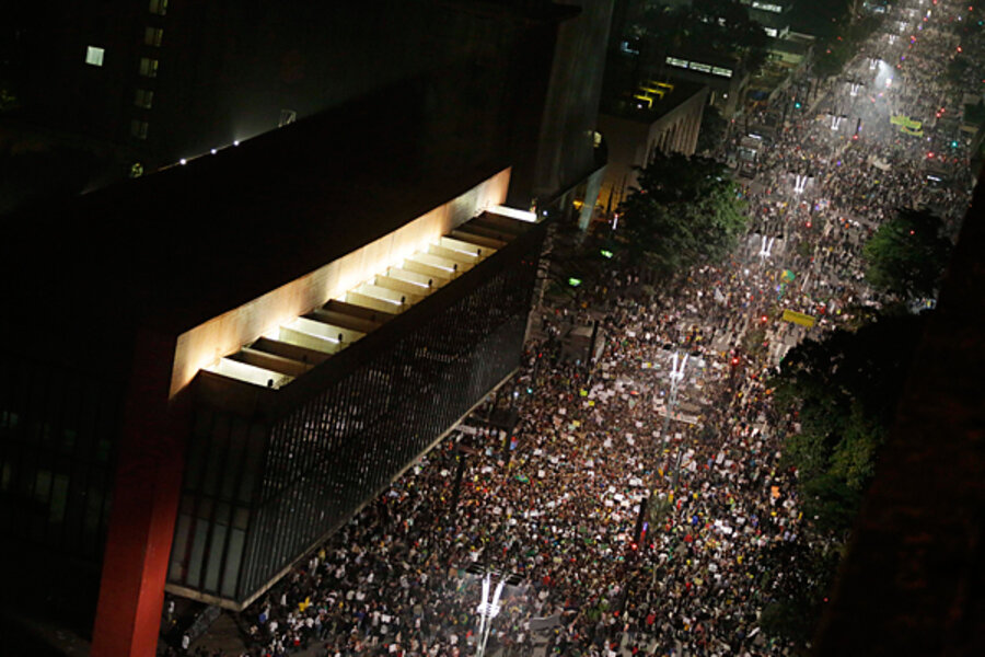 Hundreds of thousands protest in Brazil: What's next? - CSMonitor.com
