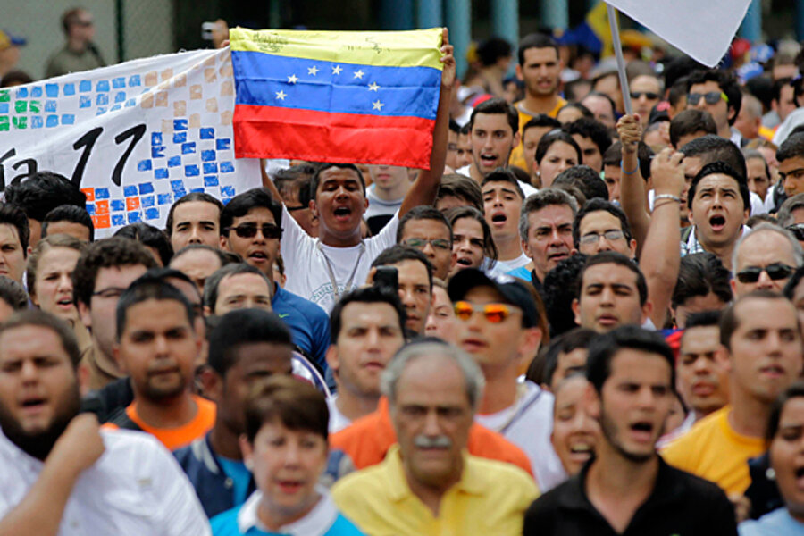 Venezuelan university workers take to the streets - CSMonitor.com