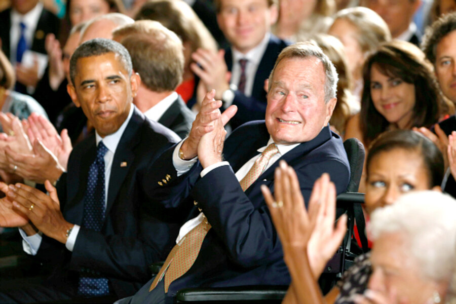 Obama, George H.W. Bush celebrate the 5,000th 'point of light ...