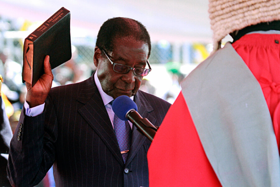 Zimbabwe: Mugabe sworn in but South African President Zuma a no-show ...