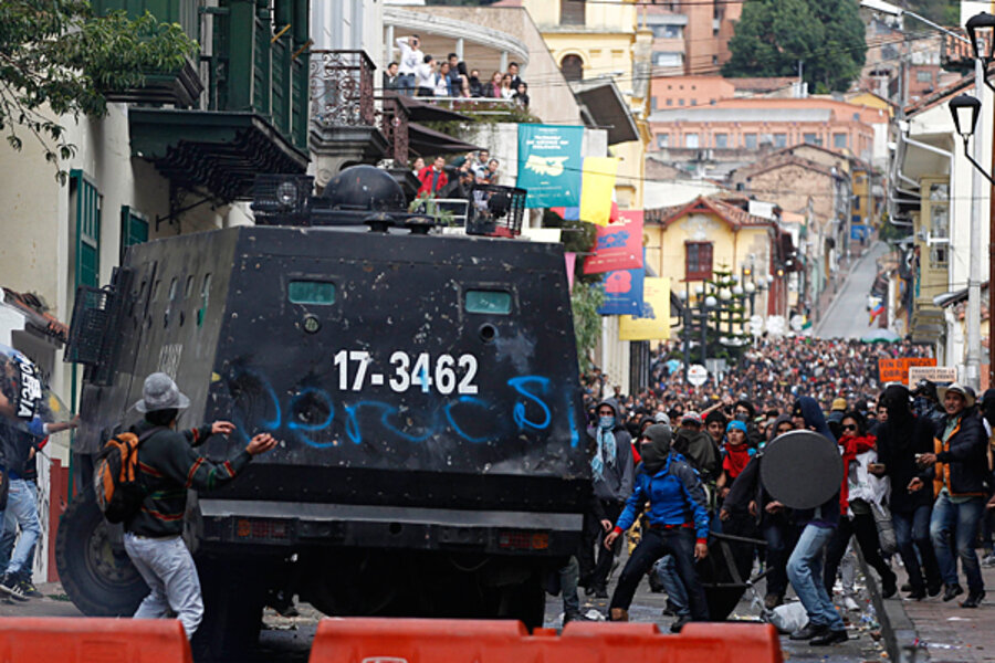 Colombia on edge as protests sweep the country - CSMonitor.com