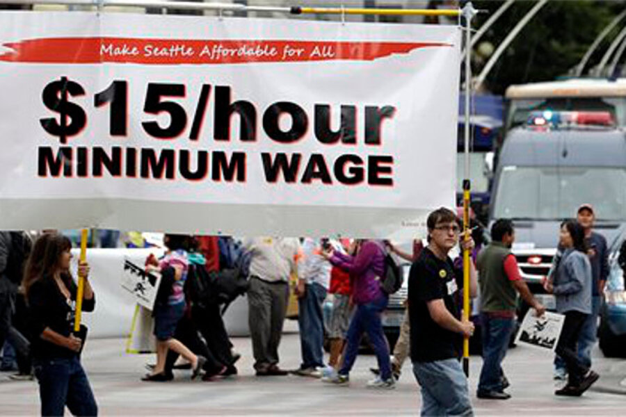 Minimum wage campaign pushing for $15 minimum wage - CSMonitor.com