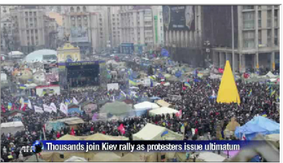 Protesters vacate Kiev City Hall, rally in Independence Square ...