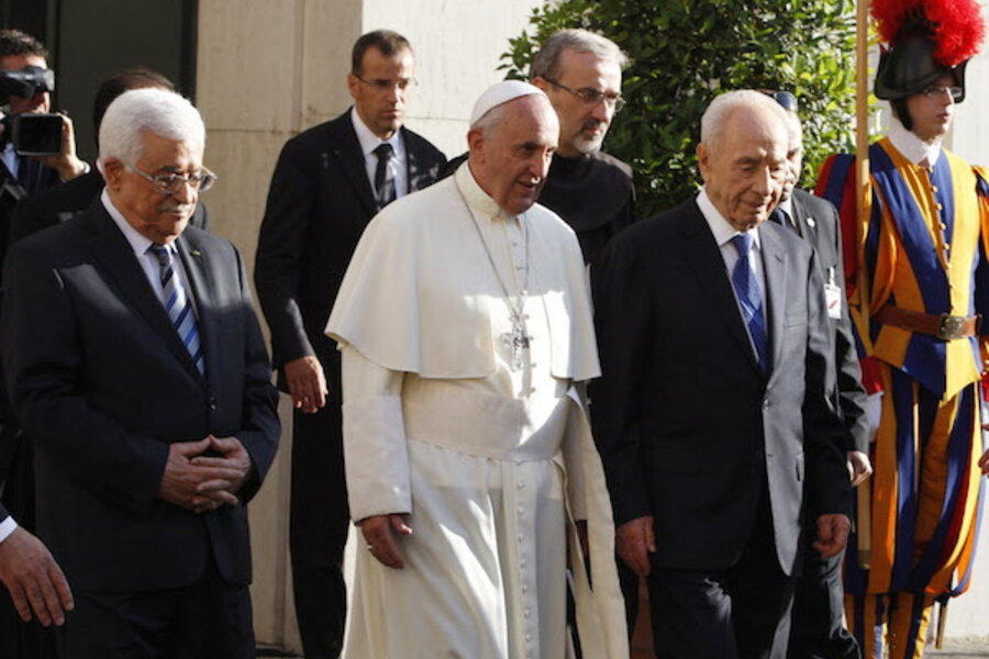 Pope Francis holds rare prayer meeting for Israeli, Palestinian ...