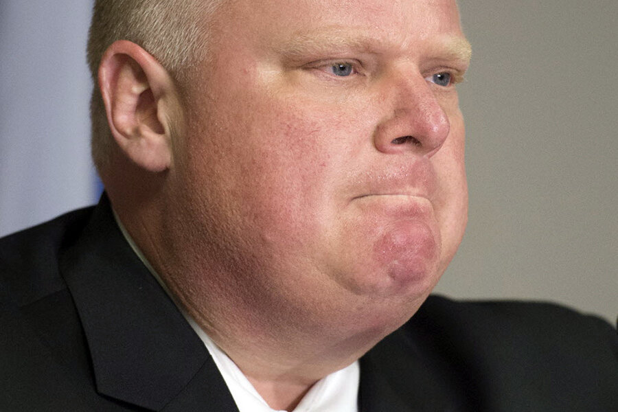 Rob Ford: 'Every drug you can probably think of,' I've done - CSMonitor.com