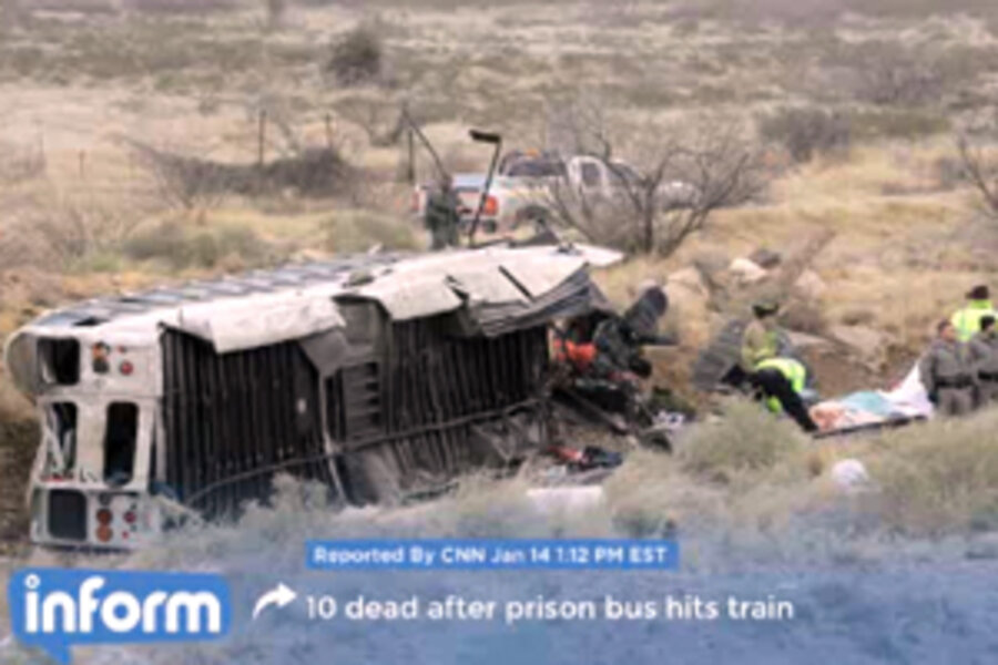 At least 10 killed when prison bus skids off Texas highway, hits train ...