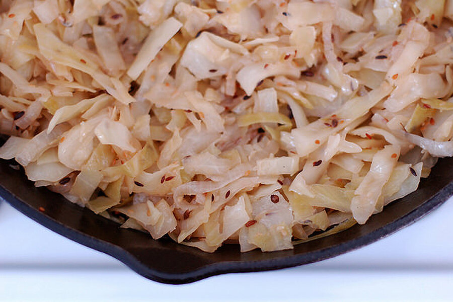 Indian spiced stir-fried cabbage - CSMonitor.com