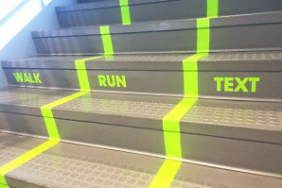 Texting while walking: Utah college creates special stairway lane ...