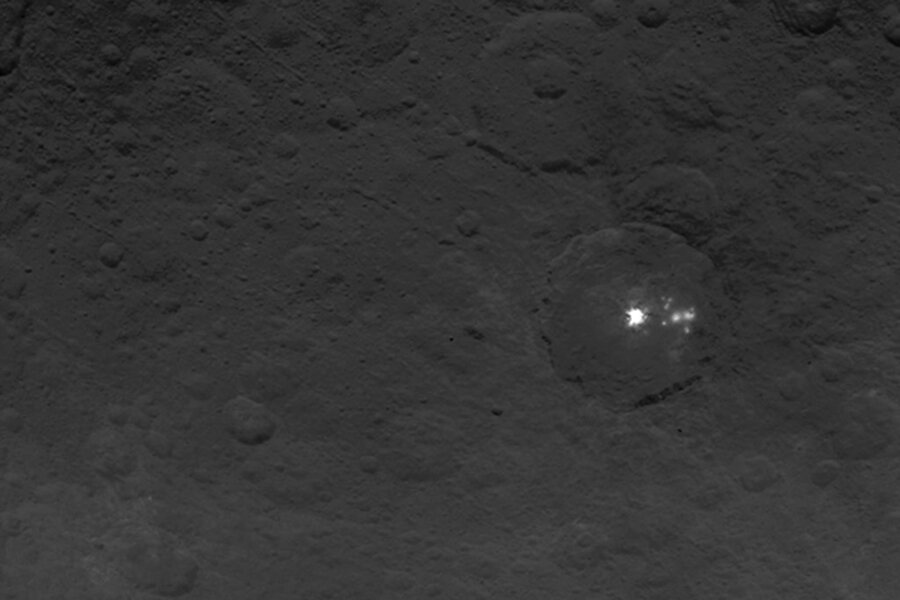 NASA probe of Ceres' mysterious spots reveals 'pyramid-shaped peak ...