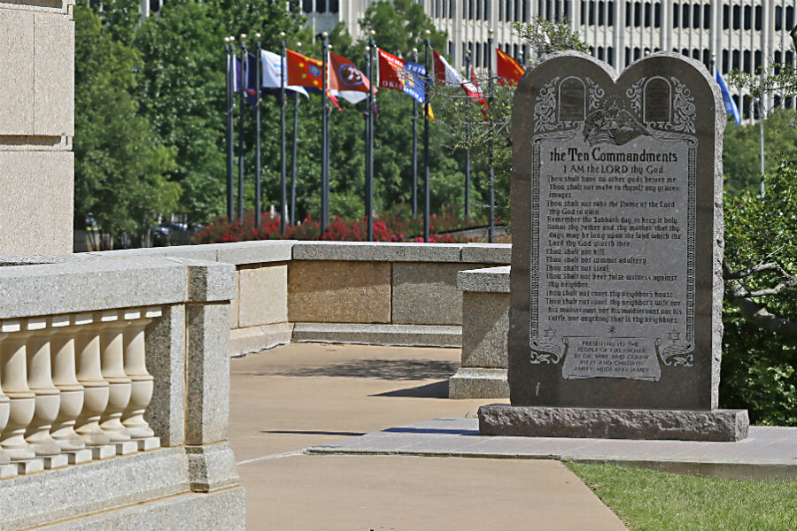 Oklahoma Ten Commandments monument ordered to be removed - CSMonitor.com
