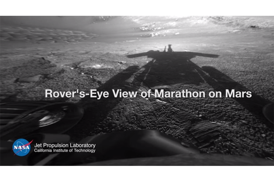 Martian marathon: Watch Opportunity rove across alien terrain ...