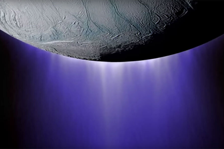 NASA spacecraft to swoop through icy Saturn moon's geyser - CSMonitor.com