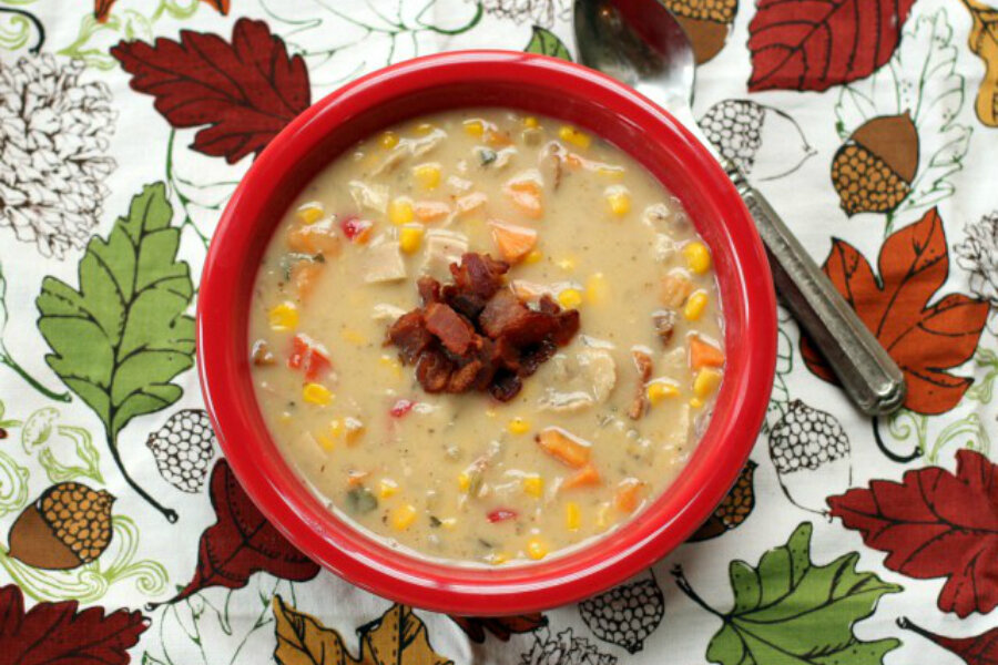 Thanksgiving leftovers: Turkey, sweet potato, and corn chowder - CSMonitor.com