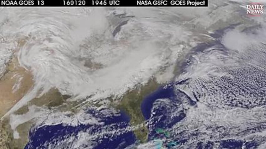 East Coast blizzard: NASA satellites show lumbering beast - CSMonitor.com