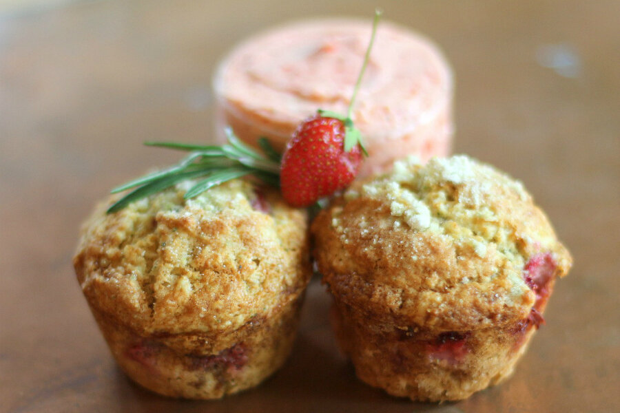 Strawberry rosemary muffins - CSMonitor.com