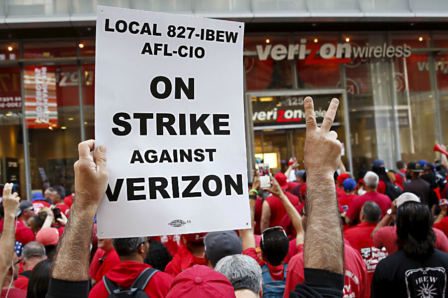 Verizon workers to return to jobs as seven-week strike ends - CSMonitor.com