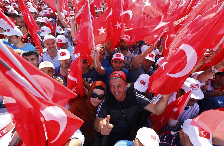 Turkey's Erdogan stages mass rally in show of strength after coup ...