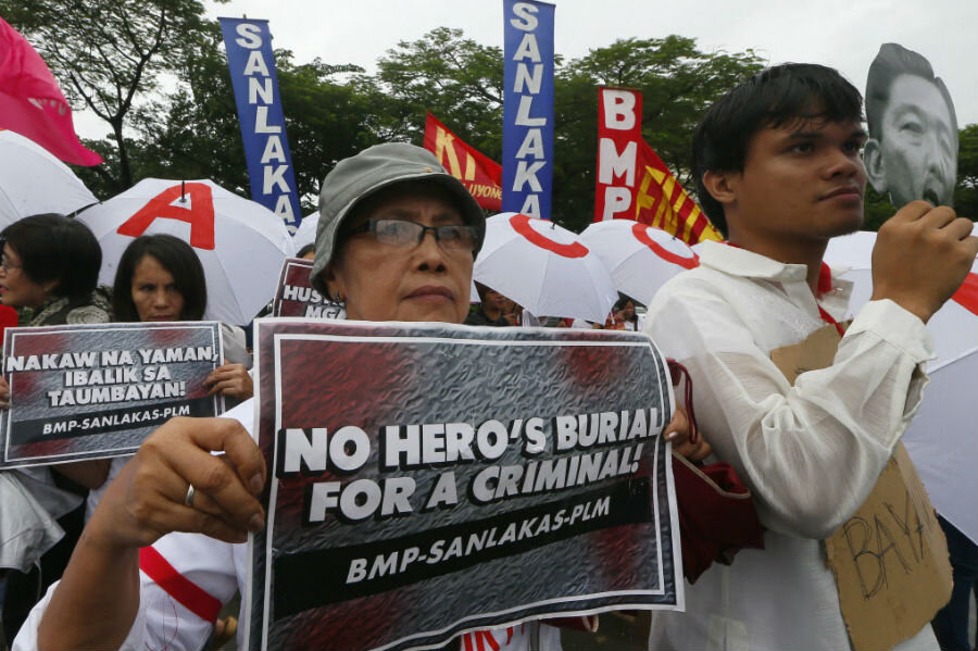 Why Filipinos are protesting a hero's burial for Ferdinand Marcos ...