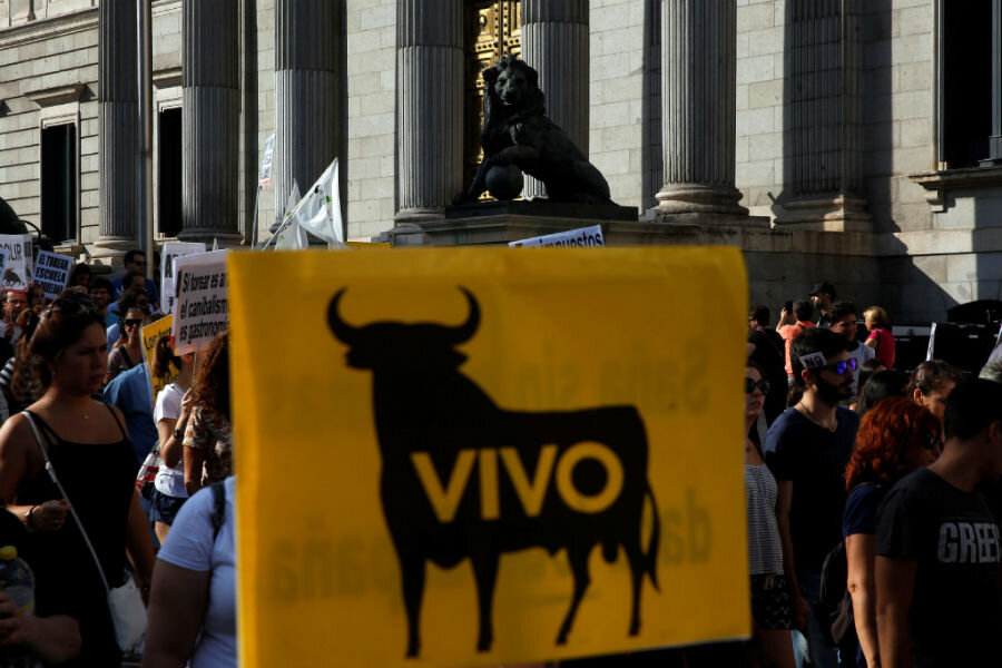 In Madrid, the largest-ever bullfighting protest - CSMonitor.com