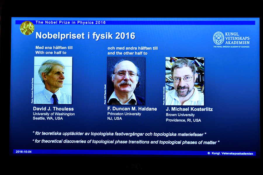 Trio of physicists awarded Nobel for study of exotic phases of matter ...