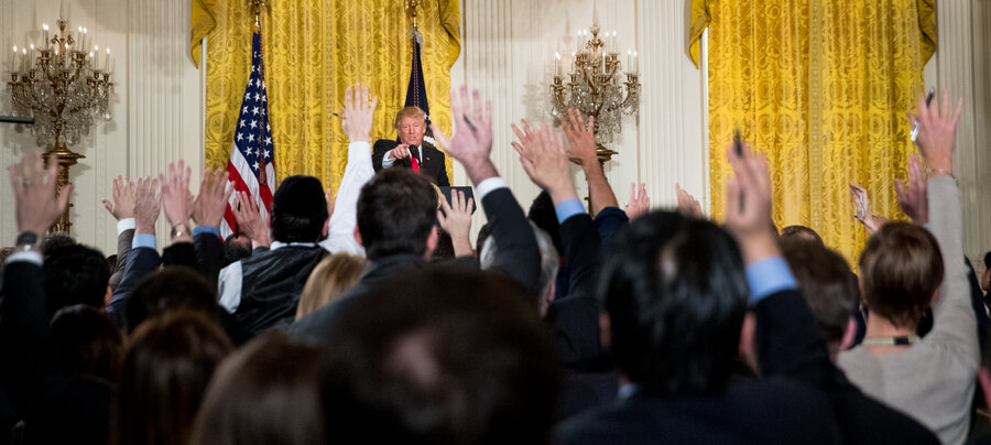 'I'm not ranting and raving.' Trump on defensive in first solo news ...