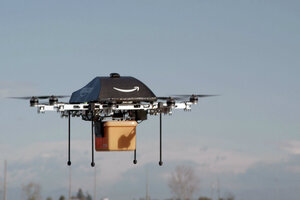 Amazon using drones to deliver packages store