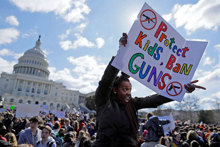 Student walkouts protest gun violence - CSMonitor.com