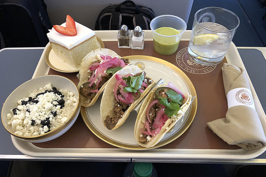 All the president’s seatmates: two days with Trump on Air Force One ...