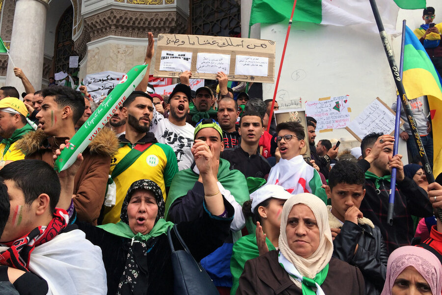The force of peace in Algeria's protests - CSMonitor.com