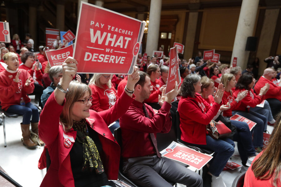 Classes canceled as Indiana teachers rally for higher pay - CSMonitor.com