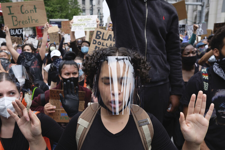 Relative peace marked Tuesday night's Floyd protests - CSMonitor.com