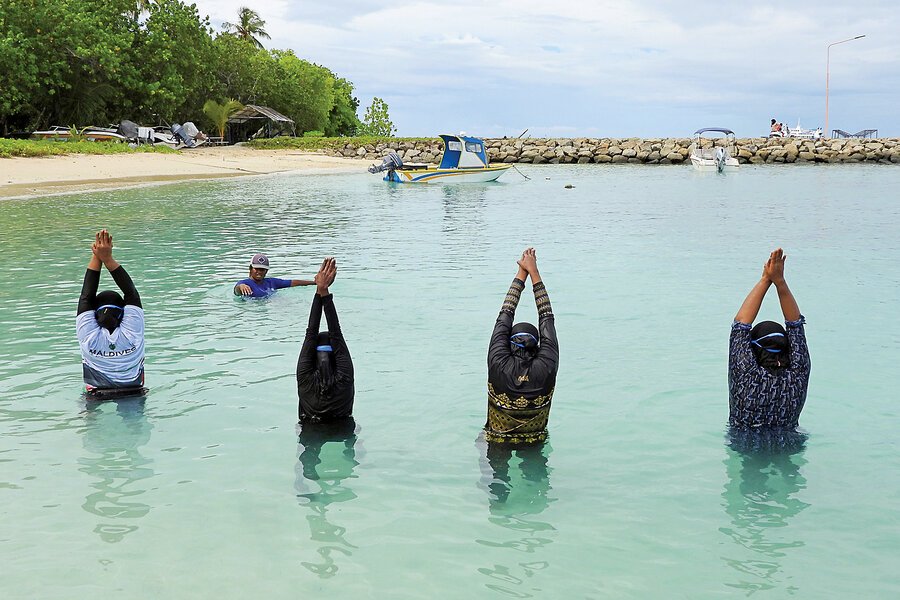 Ocean Women program in Maldives promotes equality in swimming access ...