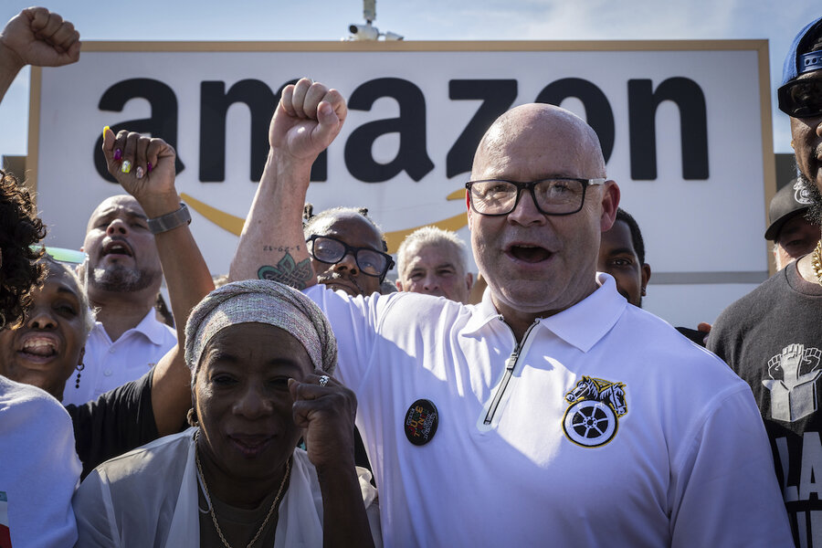 Amazon workers in Teamsters union go on historic strike - CSMonitor.com