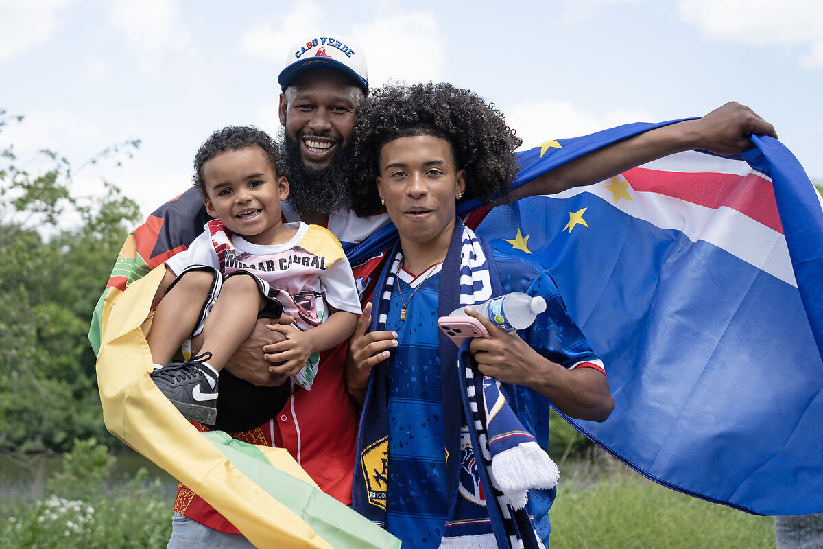 Cape Verde fans celebrate their tiny nation's first World Cup ...