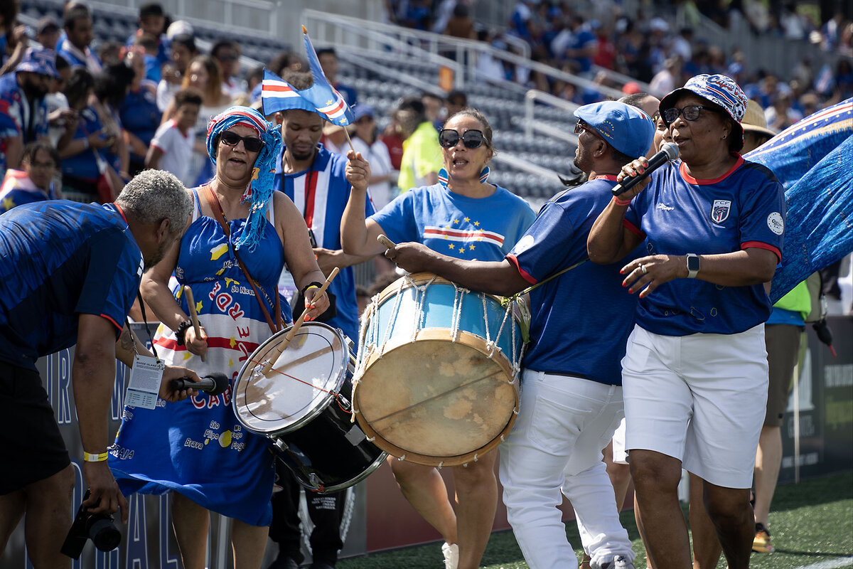Cape Verde fans celebrate their tiny nation's first World Cup ...
