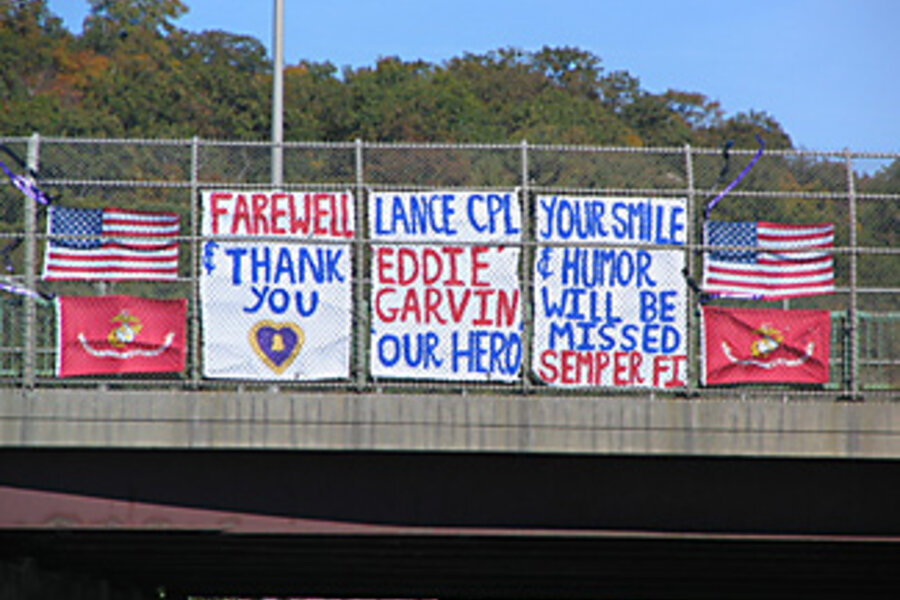 Mass. highway troop banners may lose homemade spirit - CSMonitor.com