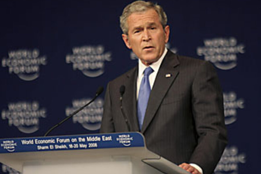Bush contrasts Arab, Israeli paths - CSMonitor.com