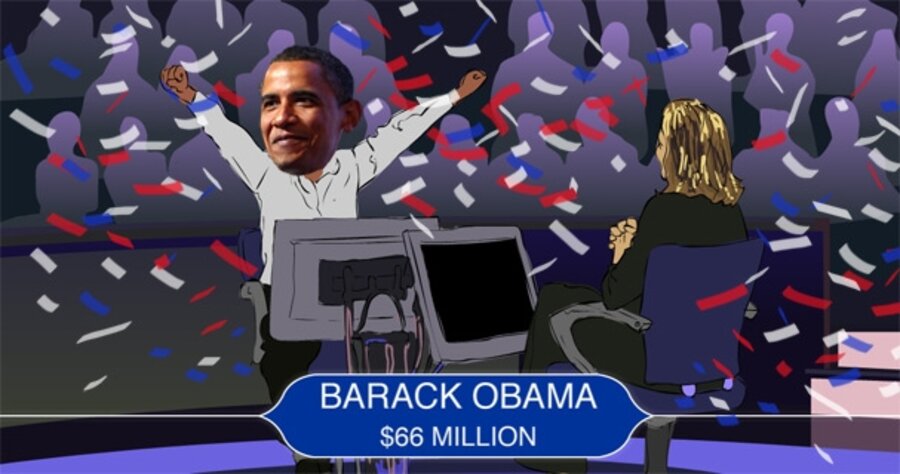 Obama hauls in the cash with $66 million in August - CSMonitor.com