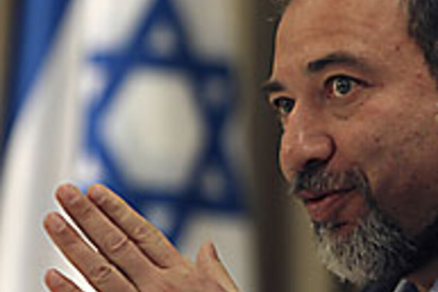 Lieberman nod to Netanyahu tips Israel right - CSMonitor.com